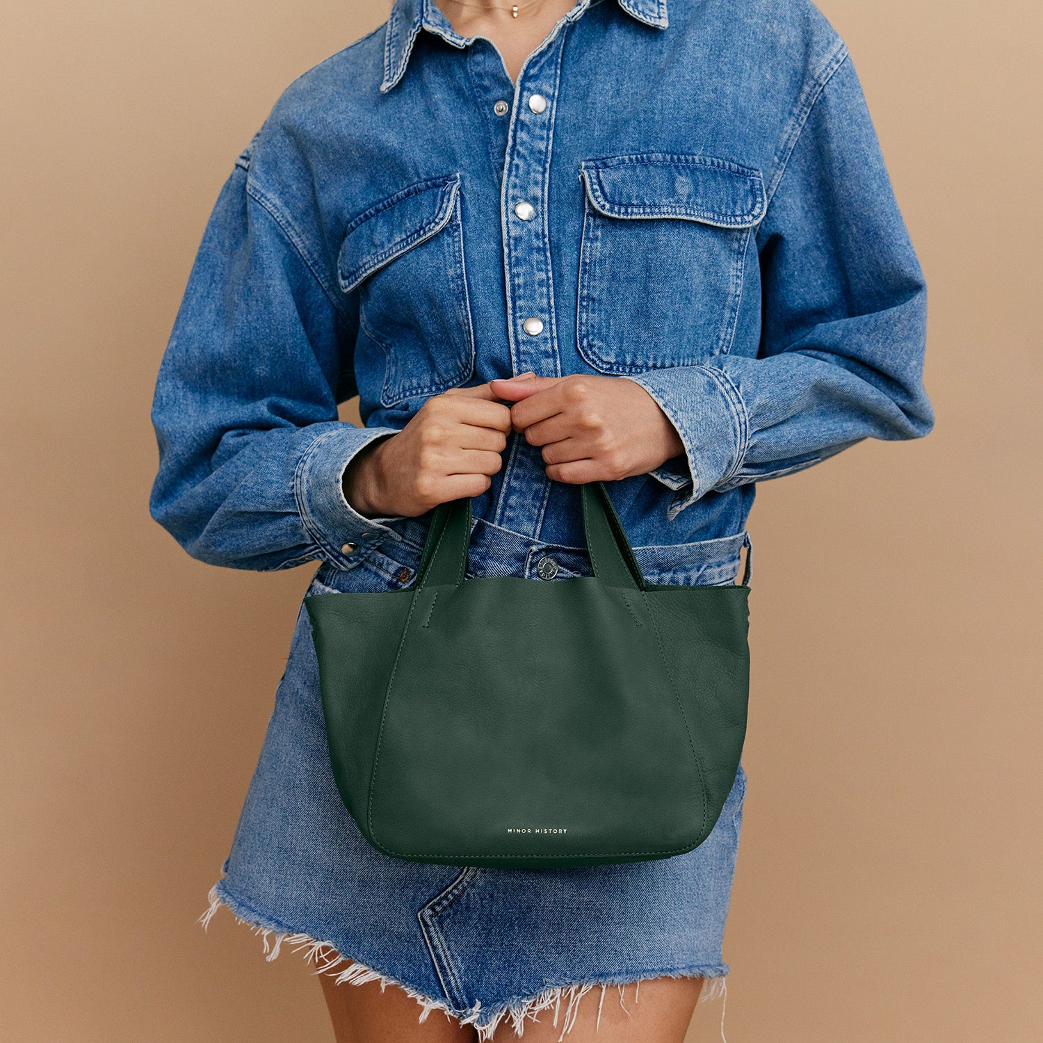 The Little Times | Slouchy Leather Crossbody Tote - Minor History