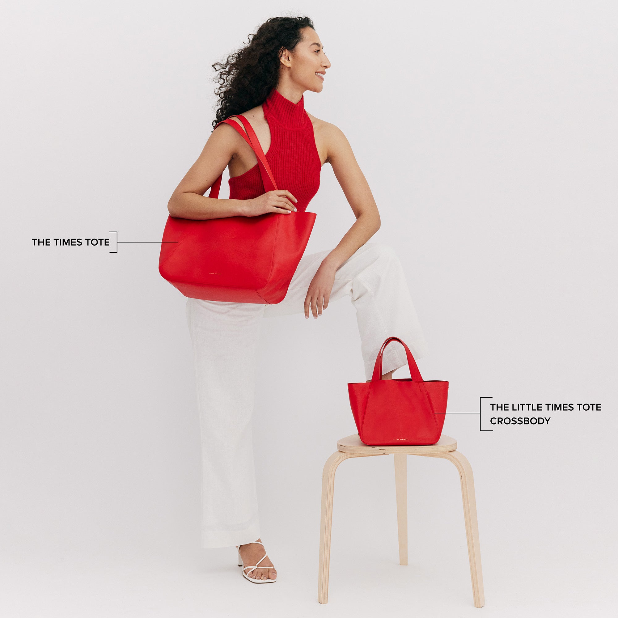 The Little Times| Slouchy Leather Crossbody Tote - Minor History
